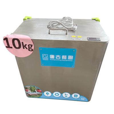 China SS304 10KG Food Waste Composter Machine - 220V 1.1KW 24H Processing Cycle for Organic Garbage Decomposition for sale