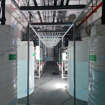China Ultrapure Water Treatment Equipment 8000gph For Chip Industry With RO Machine + EDI Unit for sale