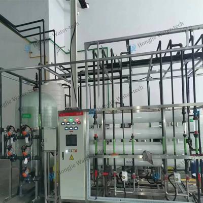 China PLC Controller  Integrated Industrial Water Purification System 60m3/H ultra-pure water treatment system with UF+RO+ EDI+UV for sale