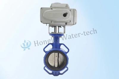 China Electric Wafer Butterfly Valve DN300 – Carbon Steel / SS304 / SS316 Soft Seal for sale