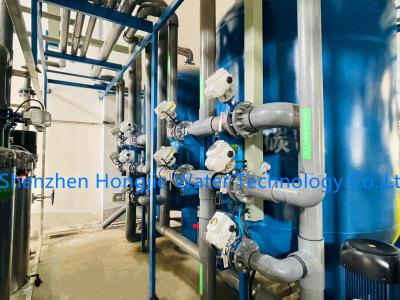 China 10T/H Industrial RO Water Purification System with Conductivity < 10μs/cm and Full Automatic PLC Control for Aquarium and Aquaculture for sale