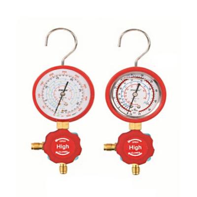 China R290 R404A Commercial Refrigeration Pressure Gauge 0-50bar Brass Body 1/4SAE for sale