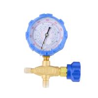 China Single Digital Pressure Gauge With Sight Glass For Air Conditioning Charging for sale