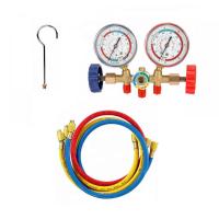 China HVAC Brass Manifold Gauge Set Pneumatic OEM Fo AC Charging for sale