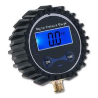 China Digital Air Pressure Chuck 0-230 PSI LCD Display Metal Tire Inflator Gauge for Car Truck for sale