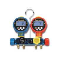 China 800PSI Digital HVAC Manifold Gauge Set 4 Way Brass Refrigeration Repair Tools 6MPa for sale