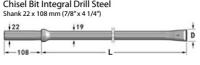 China Durable Integral Drill Rod / Stone Drilling Tools For Coal Cutting / Tunneling for sale