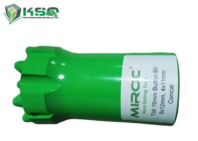 China T38-76mm Tungsten Carbide Threaded Button Bit with Ballistic and Spherical Buttons for Rock Drilling for sale