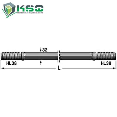 China R38 Extension Rod R38-Hex 32-R38 Flushing Hole 9.6 mm for sale
