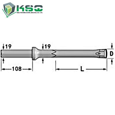 China Hex 19 Plug Hole Integral Drill Rod Rock Drilling Tools Shank 19 mm x 108 mm Mining Tools for sale