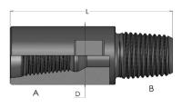 China Tungsten carbide / high strength alloy steel DTH Drilling Tools DTH Sub Female-Male for sale