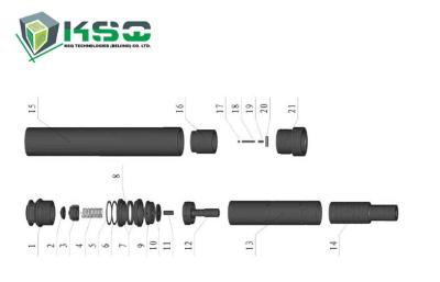 China Tungsten Carbide DTH Drilling Tools DTH150-11 Spring-type Straight Pins for sale