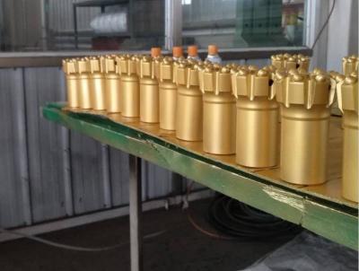 China Customize T38 76mm Button Drill Bit With Flat Flower Ballistic Carbide Inserts for sale