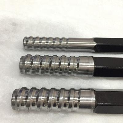 China Tool Steel Threaded Drill Rod T38 MF Drifter Drill Rod For Hard Rock Drilling Tunneling Hex35 -  R32 for sale