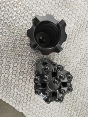 China Black Small Button Drill Bit T38 64mm 4 Holes Rock Drilling Tools High Precision for sale