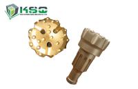 China SD8 Shank Spherical Stone Drilling Bits , Ballistic Flat Face Button Bit for sale