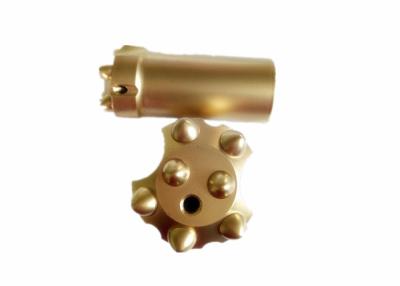 China Drifting Tunneling Rock Drill Spare Parts 7 / 11 / 12 Degree Dia 34mm 38mm 41mm for sale