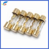 China 10*38mm Glass Fuse Tube 60A  80A 20A 100A  32V  Gold Plated Glass Fuse for sale