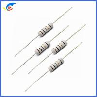 China 1/4W-5WS Wirewound Resistor Fuse Body Coating Gray For 0.01Ω-1KΩ 1W4.7 Ohm 5% Ceramic Insulated for sale