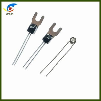 China Ceramic PTC Thermistor Temperature Sensor With Metal Sheet Mounting Hole 100～300R/300～500R For Temperature Protection for sale