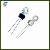 China Ceramic PTC Thermistor Temperature Sensor With Metal Sheet Mounting Hole 100～300R/300～500R For Temperature Protection for sale