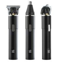 China USB Charge Li-on Battery Electric Cordless 3 in 1 Kit Detachable Hair Trimmer Hair Carver Nose Trimmer Cordeless Groomin for sale