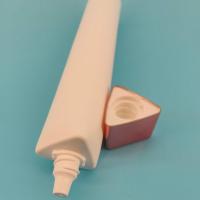 China Various Volume 30ml-60ml Triangle PE Cosmetic Tube With EVOH Inside Electroplated Cap for sale