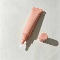 China Cosmetic Lip Balm Lip Gloss Tube With Brush D19mm With Screw Cap for sale