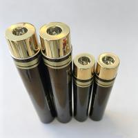 China D30mm & D25mm Aluminum Cosmetic Tube With Electroplated Gold Cap for sale