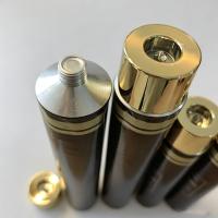 China D30mm & D25mm Aluminum Cosmetic Tube With Electroplated Gold Cap for sale