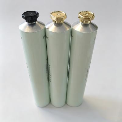 China Electroplated Gold Octagonal Cap Aluminum Cosmetic Tube D30mm For Cosmetic Metal Packaging for sale