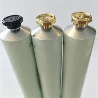 China Electroplated Gold Octagonal Cap Aluminum Cosmetic Tube D30mm For Cosmetic Metal Packaging for sale