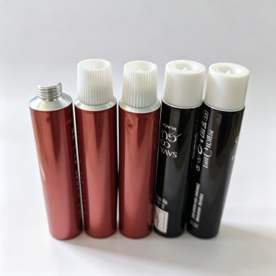 China Plastic Cap Aluminum Cosmetic Tube Offset Printing D19mm 10ml 15ml 20ml for sale