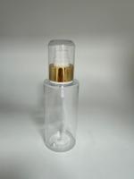 China 100ml PET Cosmetic Bottle With Gold Sprayer Plastic Makeup Bottles for sale