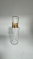China 100ml PET Cosmetic Bottle With Gold Sprayer Plastic Makeup Bottles for sale