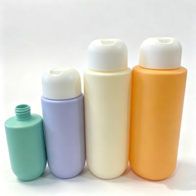 China Customized HDPE Lotion Bottle With Round Disc Cap 100ml 200ml 400ml for sale