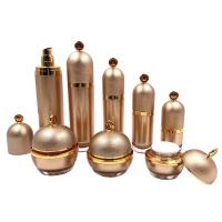 China Rose Gold 15ml 30ml 50ml 100ml 120ml Cosmetic Acrylic Bottle For Lotion Packagings for sale
