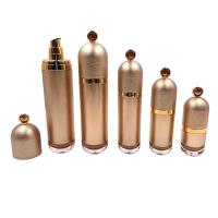 China Rose Gold 15ml 30ml 50ml 100ml 120ml Cosmetic Acrylic Bottle For Lotion Packagings for sale