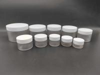 China 5g-250g Various Volumes Frosted PET Cosmetic Jar OEM ODM For Body Cream for sale