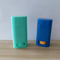 China Custom Logo Flat Shape Plastic Deodorant Twist Up Empty Containers 15g 20g for sale