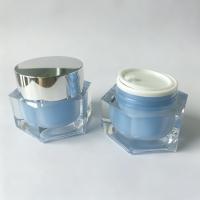 China PMMA 30g 50g Hexagon Shape Acrylic Cosmetic Jar For Face Cream Container Packaging for sale