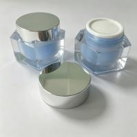 China PMMA 30g 50g Hexagon Shape Acrylic Cosmetic Jar For Face Cream Container Packaging for sale