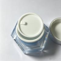 China PMMA 30g 50g Hexagon Shape Acrylic Cosmetic Jar For Face Cream Container Packaging for sale