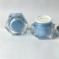 China PMMA 30g 50g Hexagon Shape Acrylic Cosmetic Jar For Face Cream Container Packaging for sale