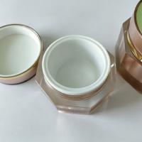 China Face Cream Acrylic Cosmetic Container 30g 50g Octagon Shape for sale