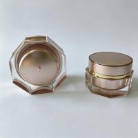 China Face Cream Acrylic Cosmetic Container 30g 50g Octagon Shape for sale