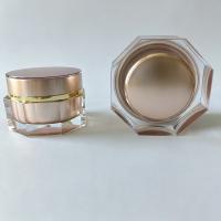 China Face Cream Acrylic Cosmetic Container 30g 50g Octagon Shape for sale