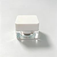 China 5g Cosmetic Square Acrylic Jar With Acrylic Outer And PP Inner for sale