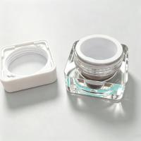 China 5g Cosmetic Square Acrylic Jar With Acrylic Outer And PP Inner for sale
