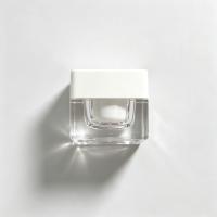 China 5g Cosmetic Square Acrylic Jar With Acrylic Outer And PP Inner for sale